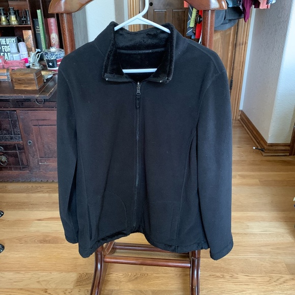 Basic Editions | Jackets & Coats | Womens Black Jacket With Velour ...